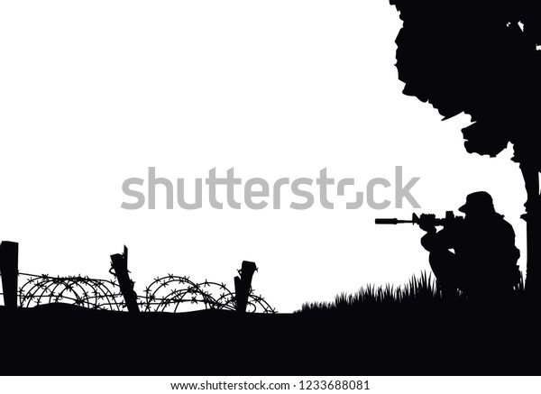 Military Vector Illustration Army Background Soldiers Stock Vector ...