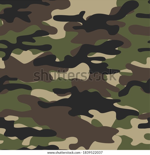 Military Vector Print Seamless Camouflage Stock Vector (Royalty Free ...