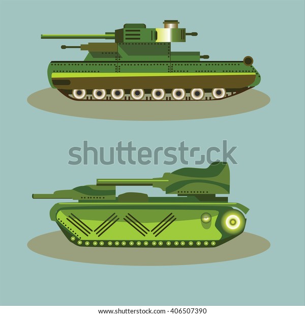 Military Vector Tanks Design Different Variations: เวกเตอร์สต็อก (ปลอด ...
