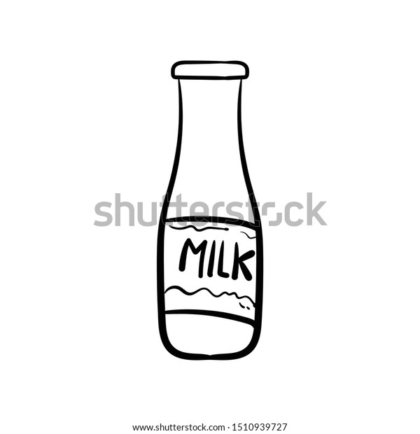 Milk Bottle Doodle Hand Drawing Vector 스톡 벡터(로열티 프리) 1510939727 ...