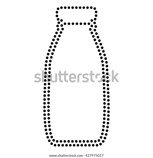 Milk Bottle Sign Stock Vector (Royalty Free) 437975017