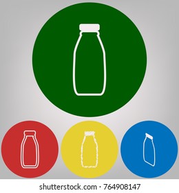 Milk Bottle Sign Vector Black White Stock Vector (Royalty Free ...