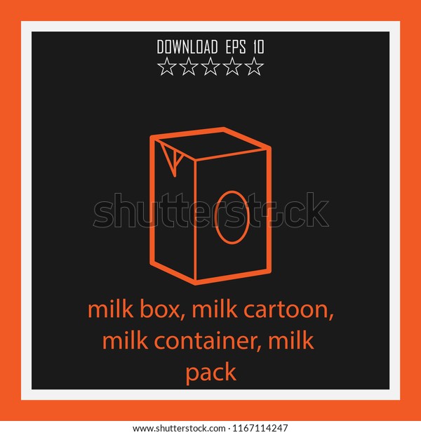 Milk Box Milk Cartoon Milk Container Stock Vector (Royalty Free ...