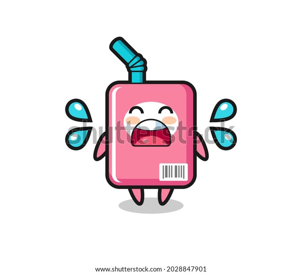 Milk Box Cartoon Illustration Crying Gesture: เวกเตอร์สต็อก (ปลอดค่า ...