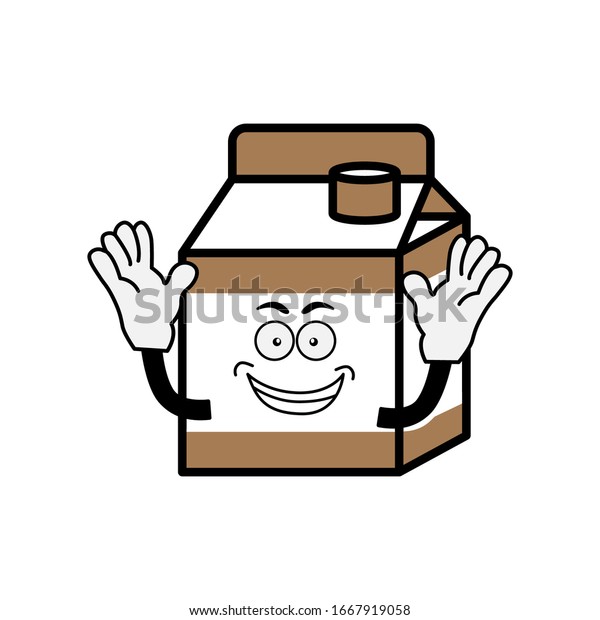 Milk Box Cartoon Vector Illustration On Stock Vector (Royalty Free ...