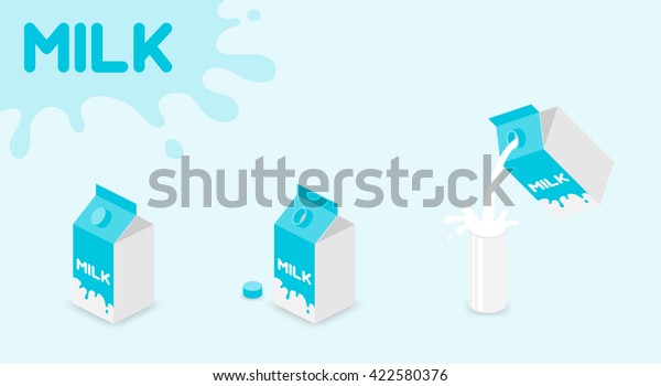 Milk Box Uht Ultrahigh Temperaturetreated Milk Stock Vector (Royalty ...
