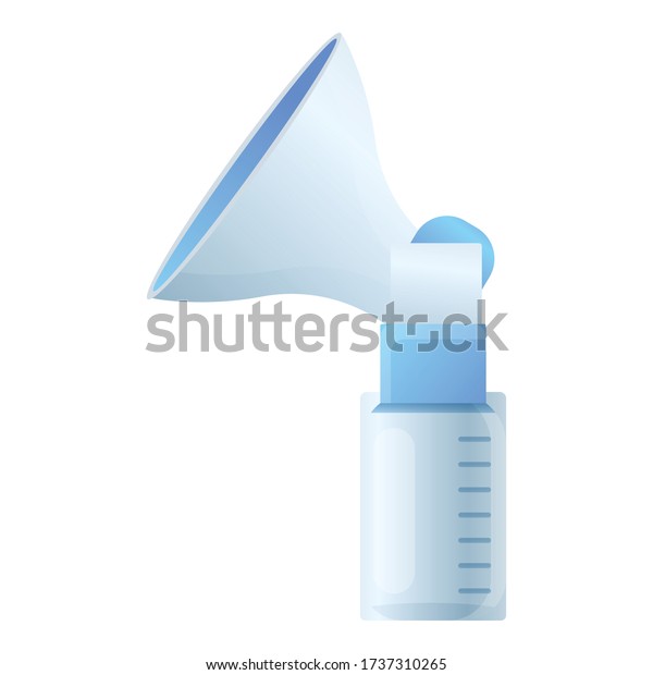 Milk Breast Pump Icon Cartoon Milk Stock Vector (Royalty Free ...