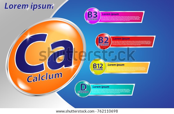 Milk Calcium Vitamin Poster Stock Vector (Royalty Free) 762110698 ...