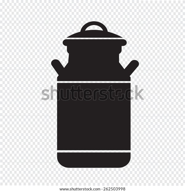 Milk Can Icon Stock Vector (Royalty Free) 262503998 | Shutterstock