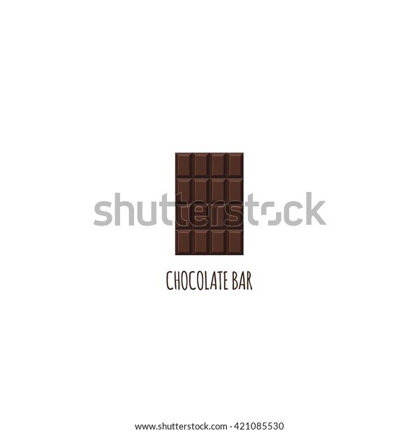 Milk Chocolate Bar Icon Modern Minimal Stock Vector (Royalty Free ...