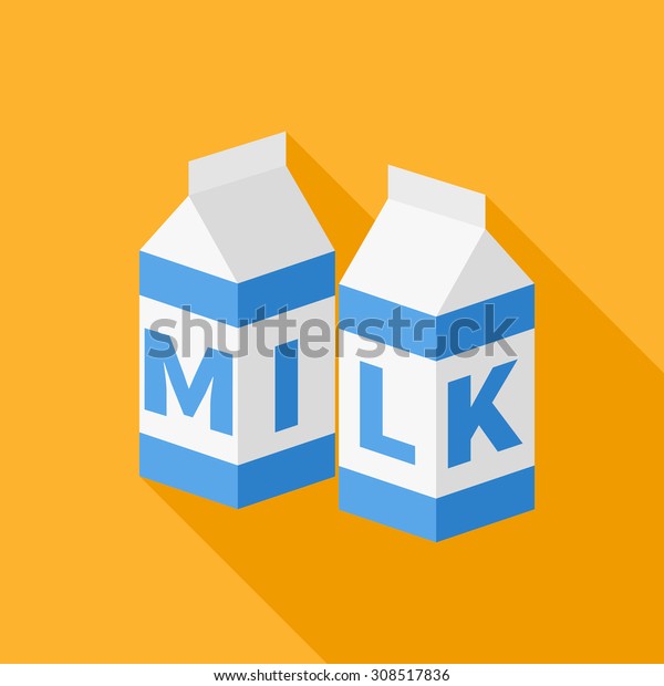 Milk Flat Icon Modern Flat Icons Stock Vector (Royalty Free) 308517836 ...