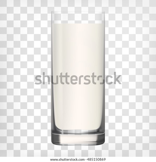 Milk Glass On Transparent Background Vector Stock Vector (Royalty Free ...
