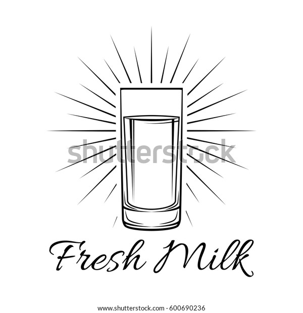 Milk Glass Vector Illustration Isolated On Stock Vector (Royalty Free ...