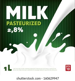 Milk Green Background Splash Stock Vector (Royalty Free) 160629947 ...