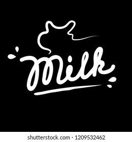 Milk Handwriting Character: เวกเตอร์สต็อก (ปลอดค่าลิขสิทธิ์) 1209532462 ...