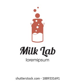 Milk Lab Logo Symbol Icon Template Stock Vector (Royalty Free ...