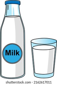 Milk Line Vector Illustration Isolated On Stock Vector (Royalty Free ...