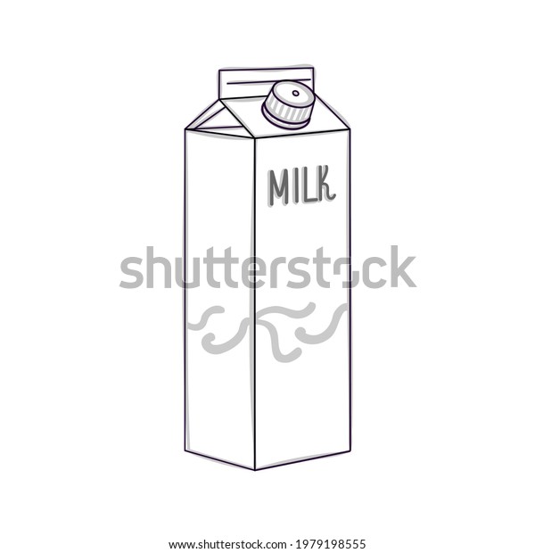 Milk Pack Box Vector Illustration Stock Vector (Royalty Free ...