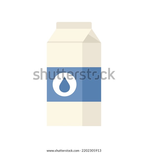 Milk Pack Icon Flat Illustration Milk Stock Vector (Royalty Free ...