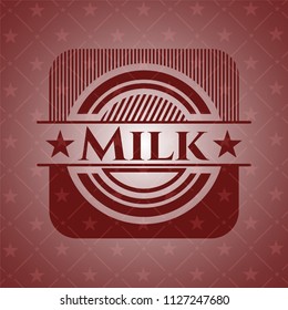 Milk Red Emblem Stock Vector (Royalty Free) 1127247680 | Shutterstock