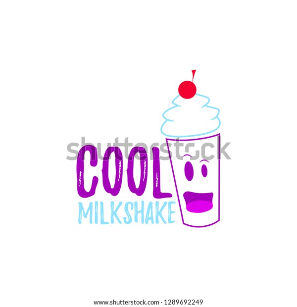 Milk Shake Logo Design Stock Vector (Royalty Free) 1289692249 ...