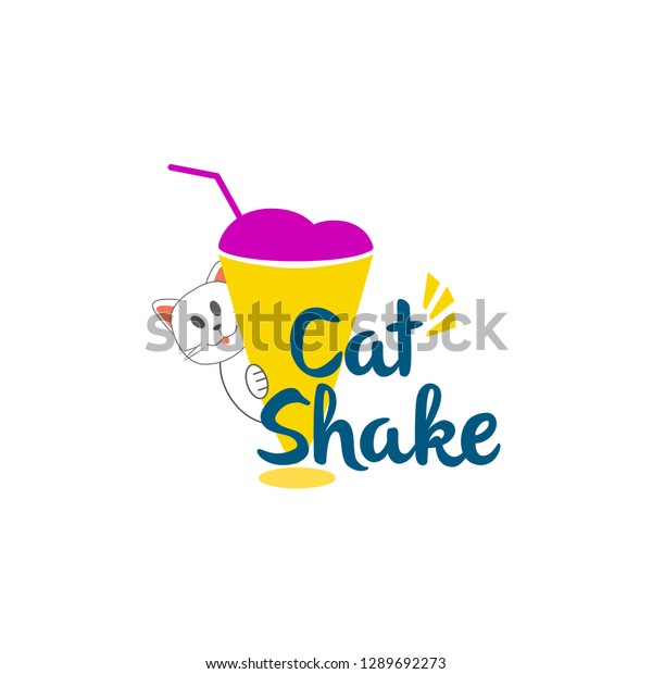 Milk Shake Logo Design Stock Vector (Royalty Free) 1289692273 ...