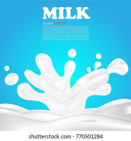 Package Design Milk Splash Milky Dairy Stock Vector (Royalty Free ...