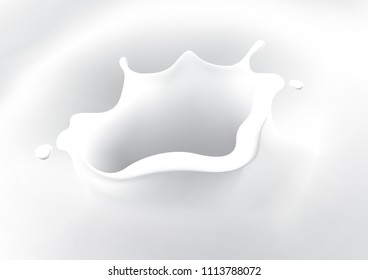 Milk Splash Falling Stock Vector (Royalty Free) 1113788072 | Shutterstock