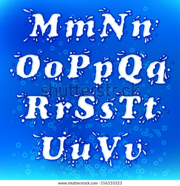 Milk Splash Font White Alphabet Letters 库存矢量图（免版税）556310323 | Shutterstock