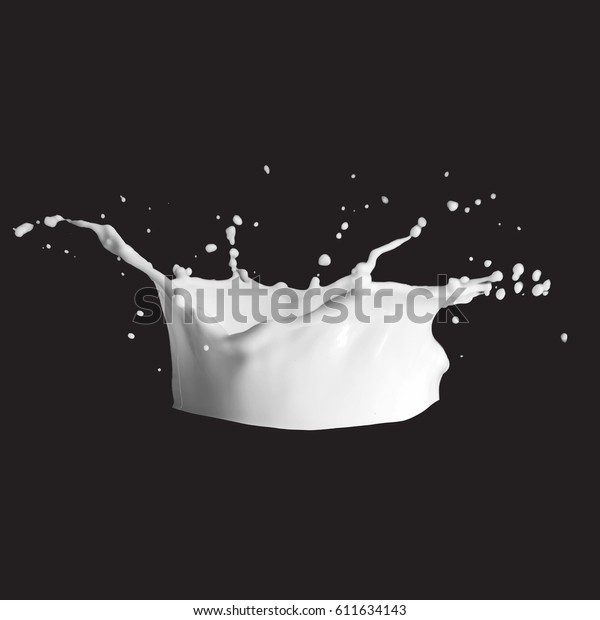 Milk Splash Vector Illustration Isolated On Stock Vector (Royalty Free ...