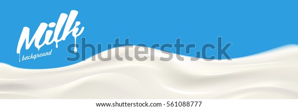 Milk Wave Realistic Vector Illustration Product Stock Vector (Royalty ...