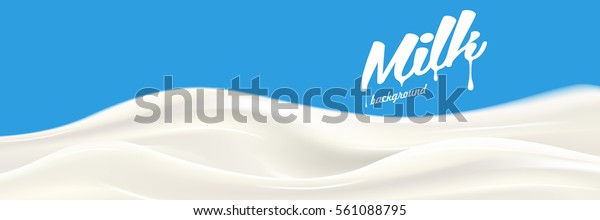 Milk Wave Realistic Vector Illustration Product Stock Vector (Royalty ...