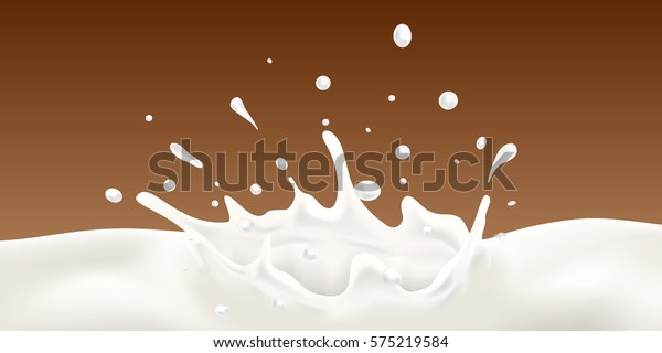 Milk Wave Vector Illustration On Chocolate Stock Vector (Royalty Free ...