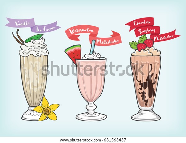 Milkshake Design Vector Stock Vector (Royalty Free) 631563437