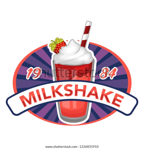 Milkshake Logo Font Emblem Badge Object Stock Vector (Royalty Free ...