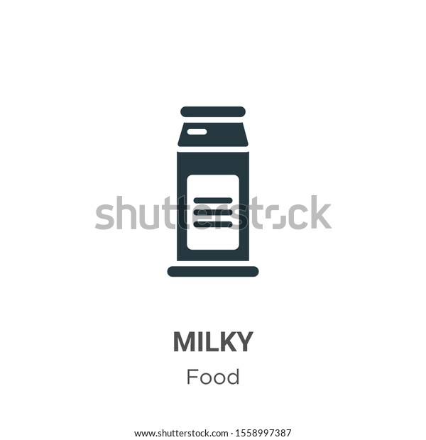 Milky Vector Icon On White Background Stock Vector (Royalty Free ...