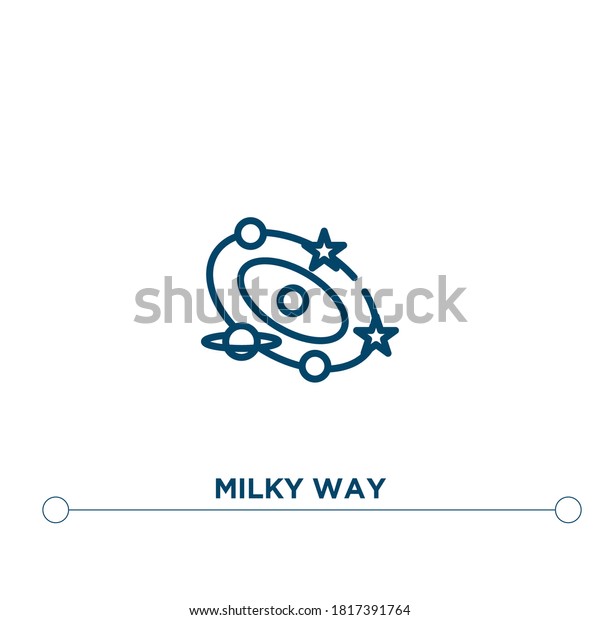Milky Way Outline Vector Icon Simple Stock Vector (Royalty Free ...