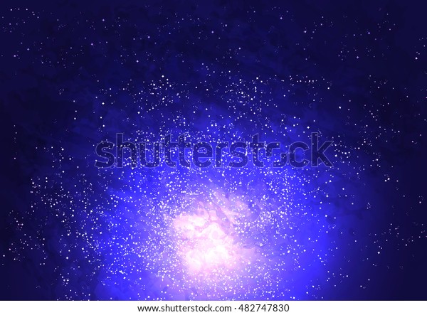 Milky Way Stars Background Vector Illustration Stock Vector (Royalty ...