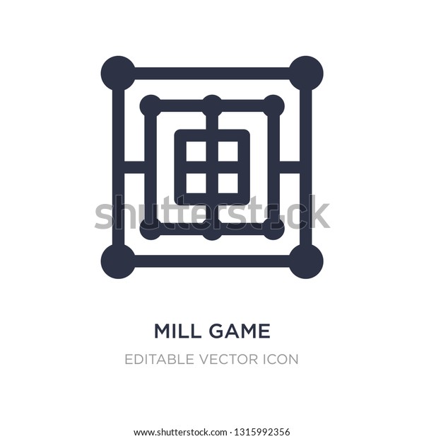Mill Game Icon On White Background Stock Vector (Royalty Free ...