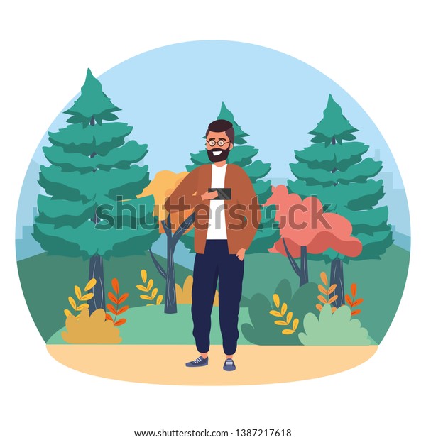 Millennial Person Stylish Outfit Background Frame Stock Vector (Royalty ...