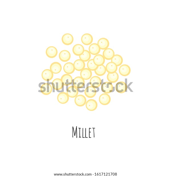 Millet Seeds Vector Illustration Flat Cartoon: เวกเตอร์สต็อก (ปลอดค่า ...