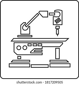Milling Machine Logo Industry Dedicated Icon Stock Vector (Royalty Free ...