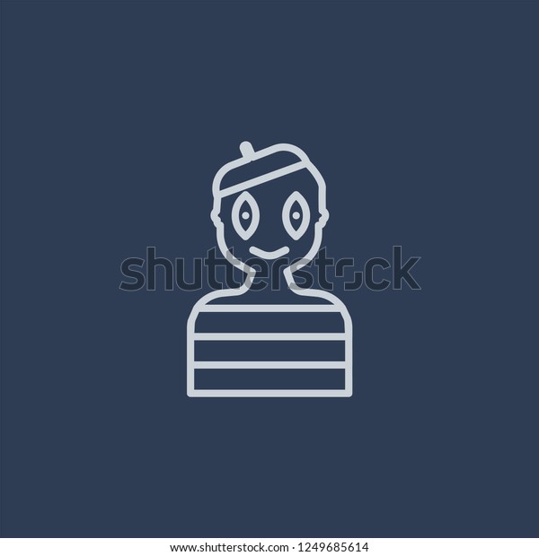 Mime Icon Mime Linear Design Concept Stock Vector (Royalty Free ...