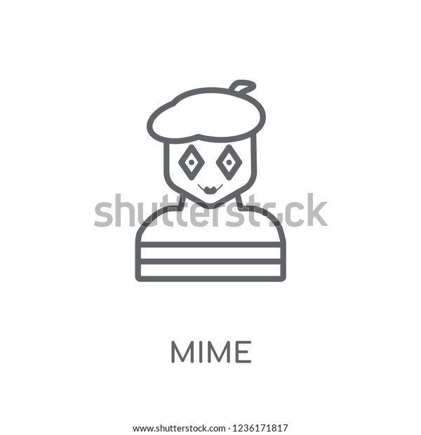 Mime Linear Icon Modern Outline Mime Stock Vector (Royalty Free ...