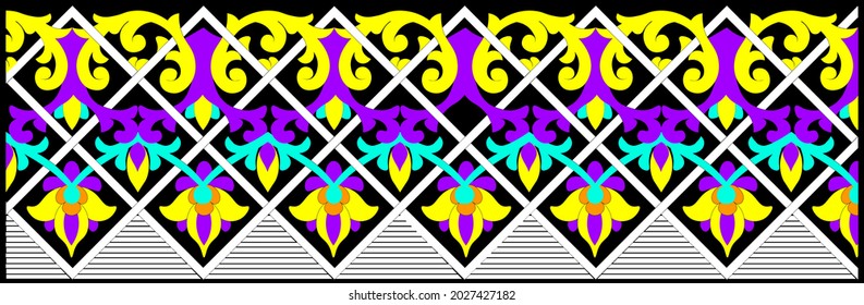 Minangkabau Traditional Pattern Thas Has Multicolor Stock Vector ...