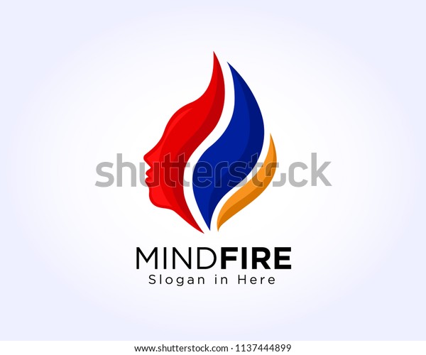 Mind Fire Logo Spirit Mindset Logo Stock Vector (Royalty Free) 1137444899