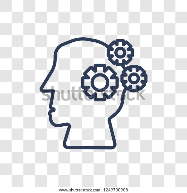 Mind Gears Icon Trendy Linear Mind Stock Vector (Royalty Free ...