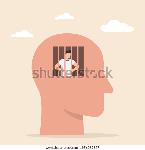 Mind Prison Businessman Human Head Being Stock Vector (Royalty Free ...