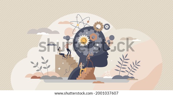 Mind Process Cognitive Information Human Head Stock Vector (Royalty ...
