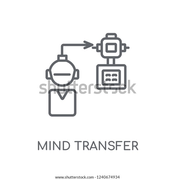Mind Transfer Linear Icon Modern Outline Stock Vector (Royalty Free ...